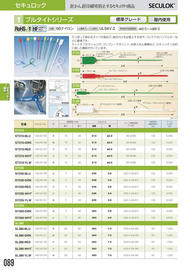 Security Lock Pull Tight Series | HELLERMANNTYTON | MISUMI Thailand