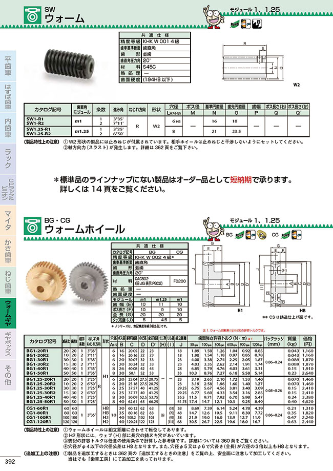 CG2-30R1 | Worm Wheel CG | KOHARA GEAR INDUSTRY | MISUMI Thailand