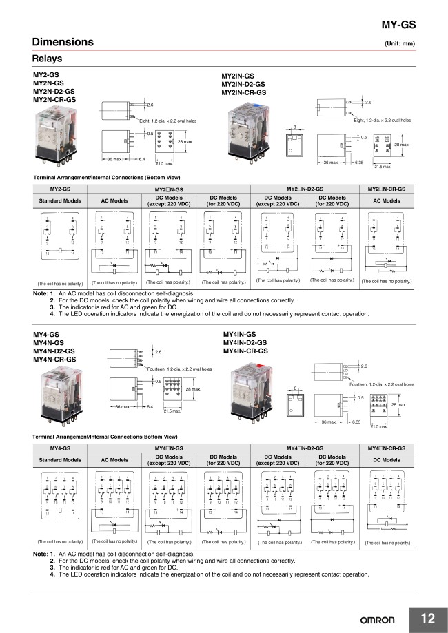 MY-GS Miniature Power Relays | OMRON | MISUMI Thailand