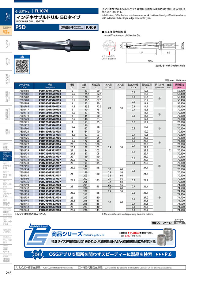 Phoenix Series Phoenix Drill For 5D P5D | OSG | MISUMI Thailand